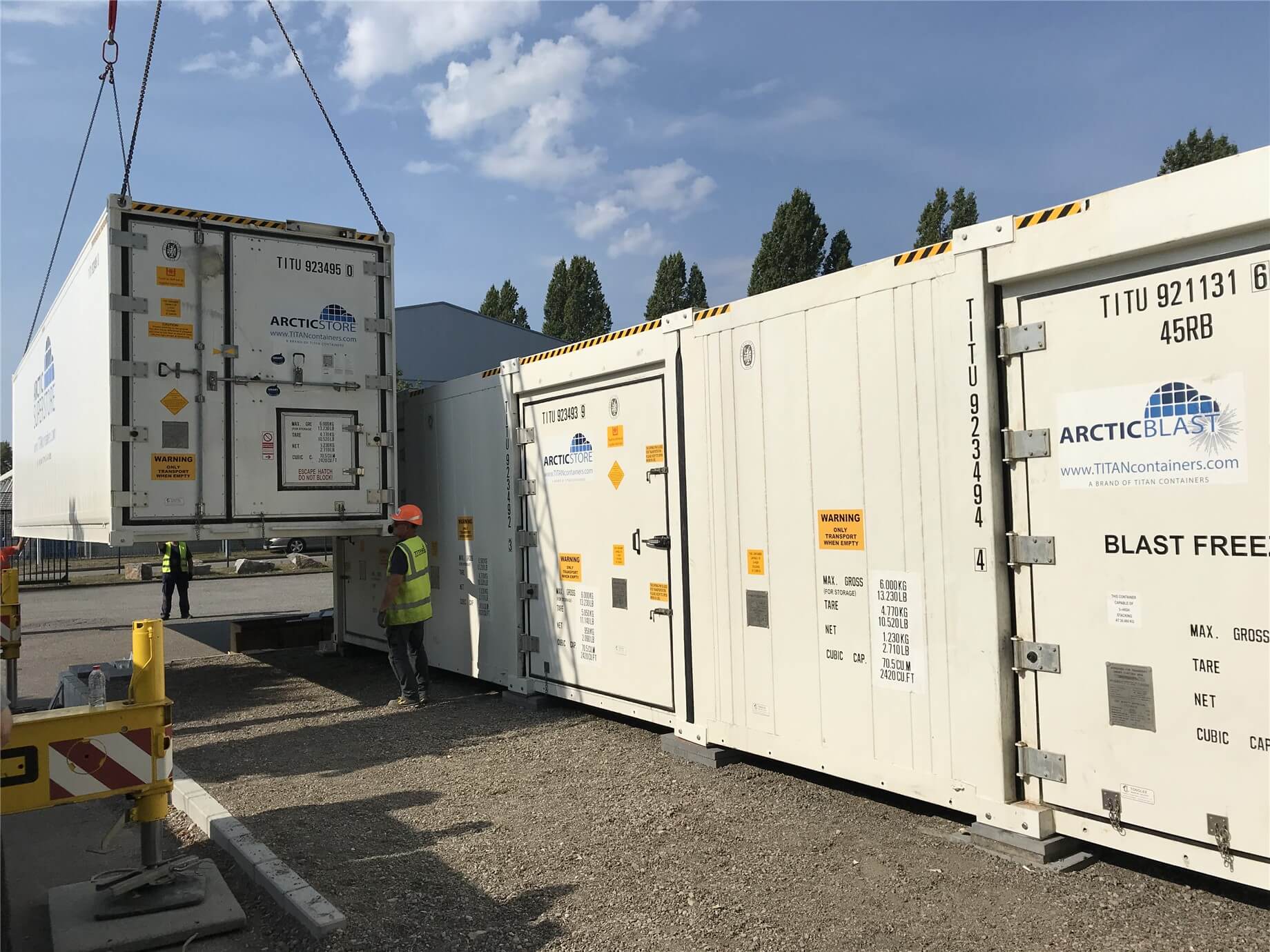 Portable modular open plan cold store rooms frozen chill