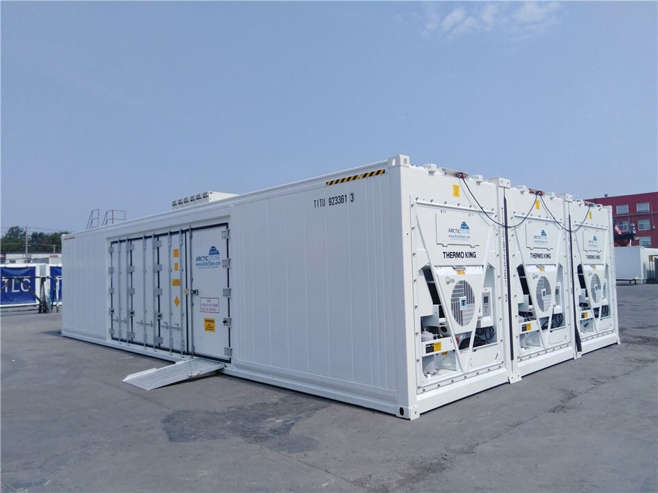 Portable modular open plan cold store rooms frozen chill