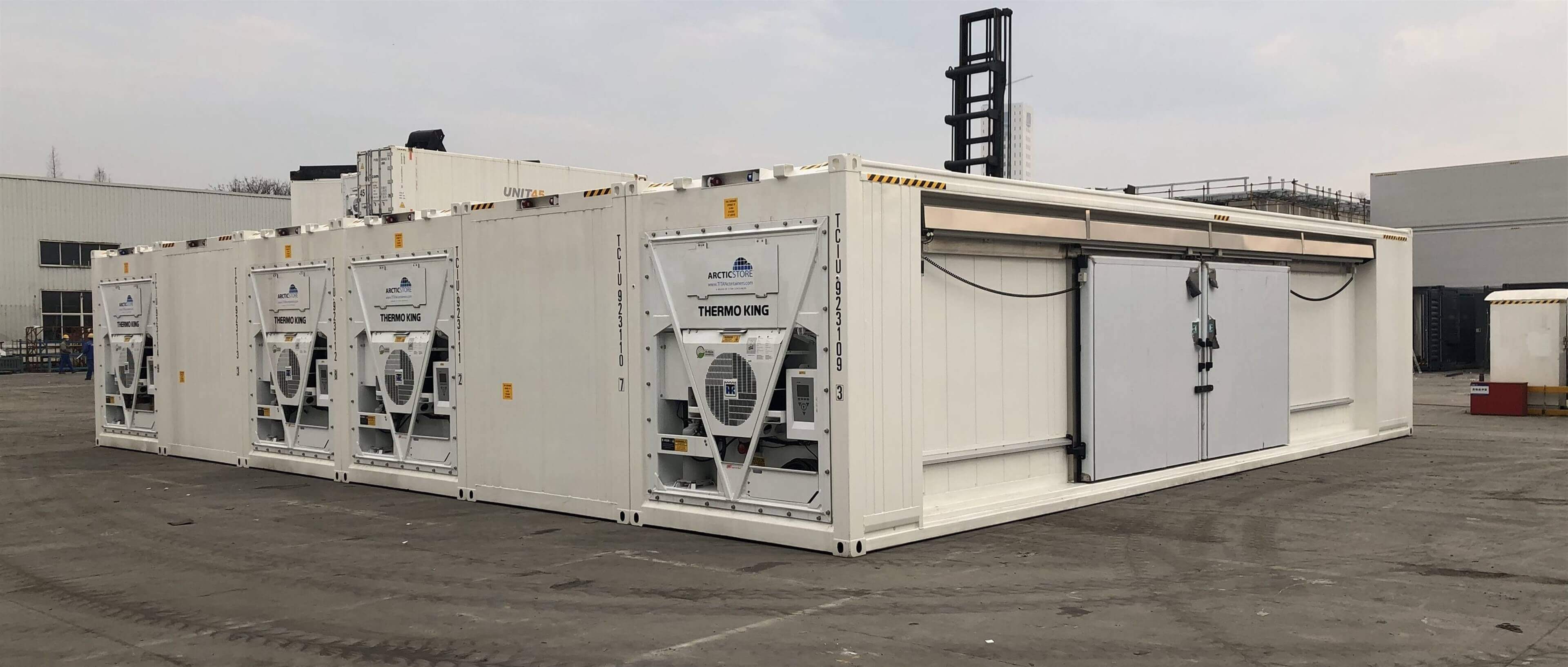 Portable modular open plan cold store rooms frozen chill